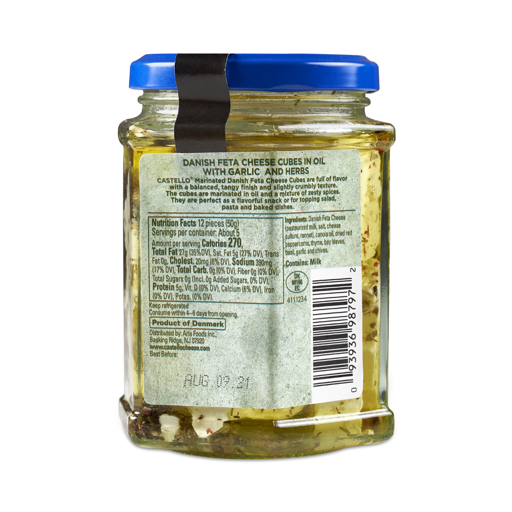 Castello Feta Cheese In Oil EURO USA Castello Feta Cheese In Oil EURO USA