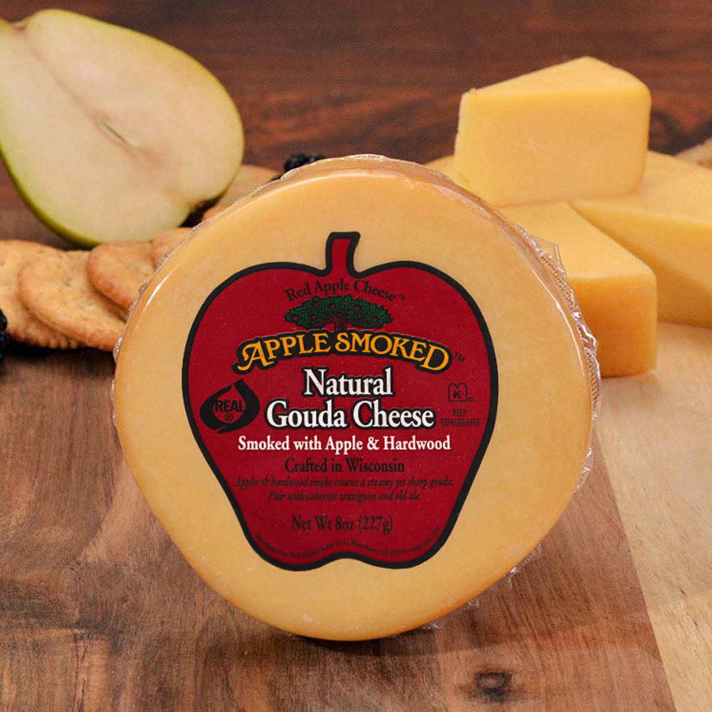 Red Apple Cheese Apple Smoked Gouda-Cuts - EURO USA