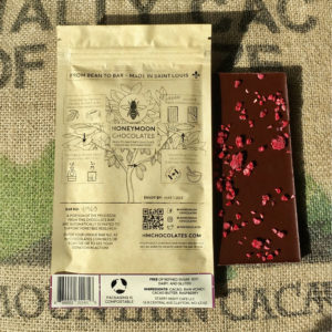 Honeymoon Chocolates 70% Belize & Raspberry Dark Chocolate Bars - EURO USA