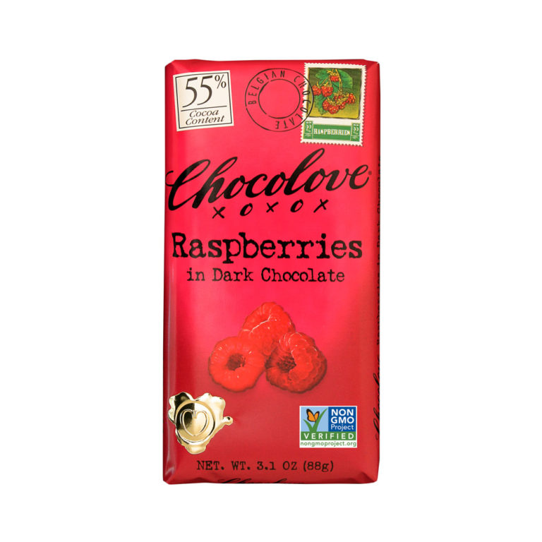 Chocolove Raspberries in Dark Chocolate Bars - EURO USA