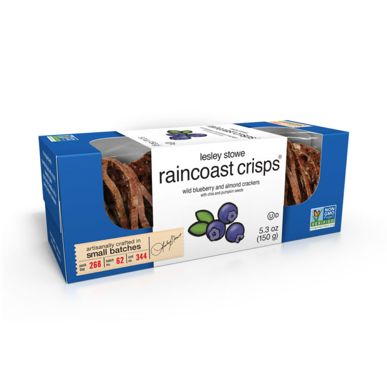 Lesley Stowe Raincoast Crisps-Wild Blueberry & Almond - EURO USA