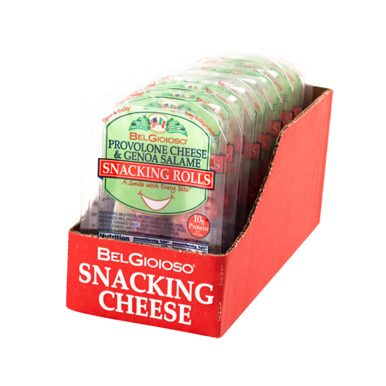 BelGioioso Provolone Cheese & Genoa Salame Snacking Rolls - EURO USA