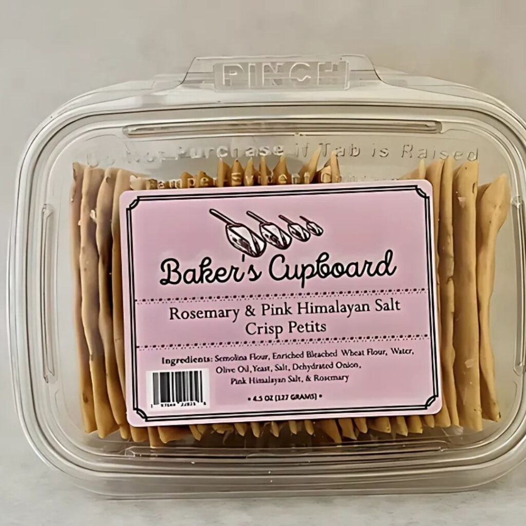 Baker's Cupboard Rosemary & Pink Himalayan Salt Crisp Petits - EURO USA